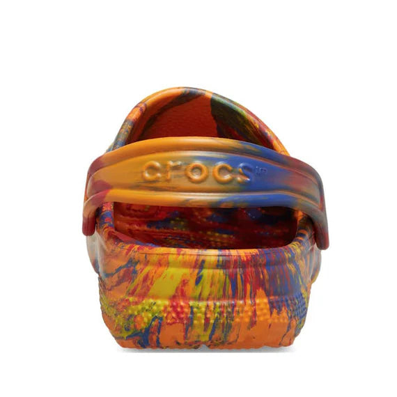 Crocs Kids' Classic Clog - Marbled Orange Zing – Little Treads