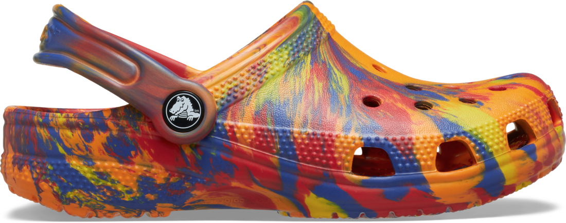Crocs Kids' Classic Clog - Marbled Orange Zing – Little Treads